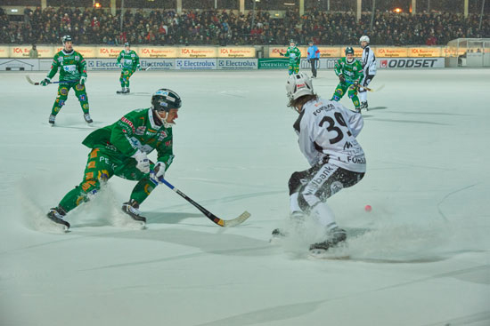 Hammarby Bandy - Die Sprecherkabine